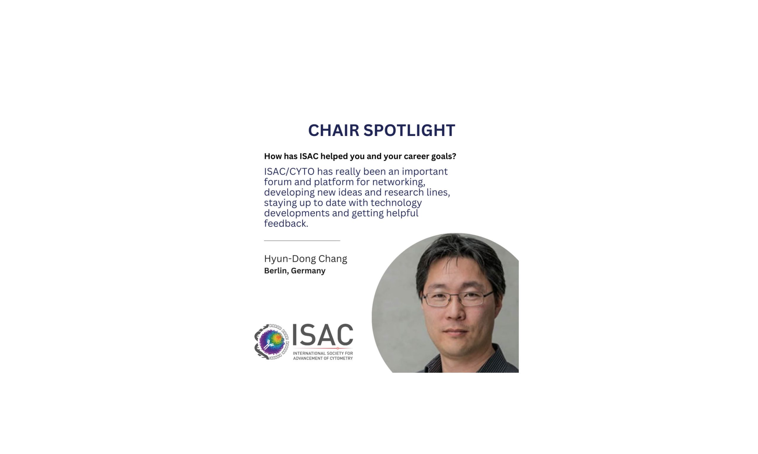 Hyun-Dong Chang übernimmt Vorsitz des Membership Services Committee der ISAC - DRFZ